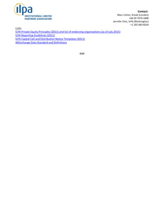 ILPA-Fee-Reporting-Template_Press-Release-FINAL-1 | PDF