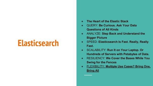 Elasticsearch features and ecosystem | PPT