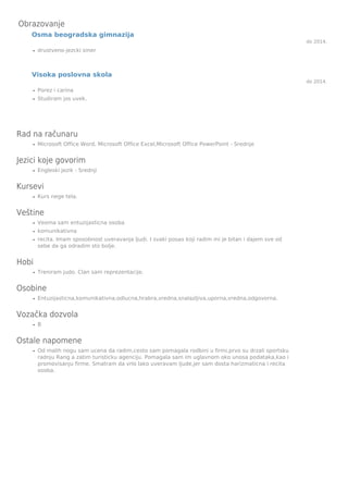 Milica.Jaslar-CV | PDF