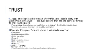 The Role of Trust Systems in eCommerce | PPT