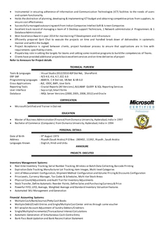 Irfan-Resume - With-SAP-And-Customized Applications | PDF