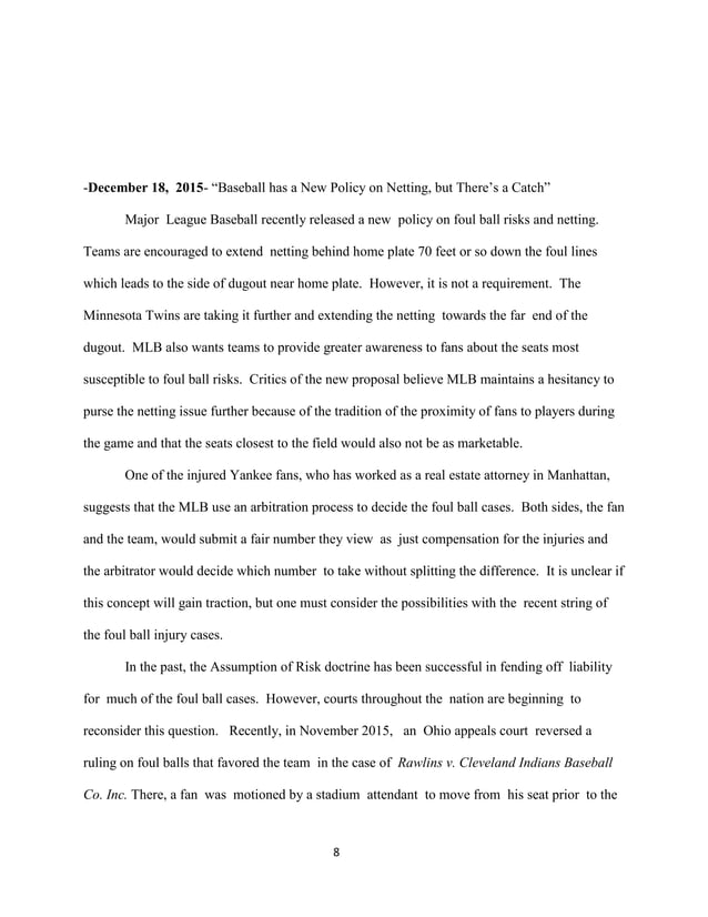 Assumption of Risk Outline | PDF