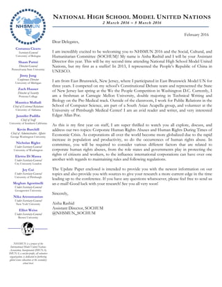 NHSMUN 2016 SOCHUM Update Paper | PDF