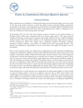 NHSMUN 2016 SOCHUM Update Paper | PDF