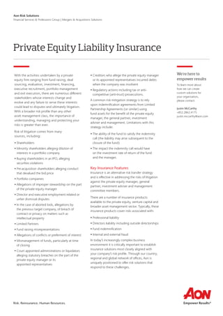 D&O and PI Insurance for fund managers | PDF