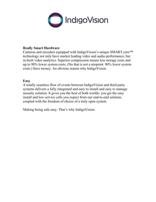 Why IndigoVision | PDF