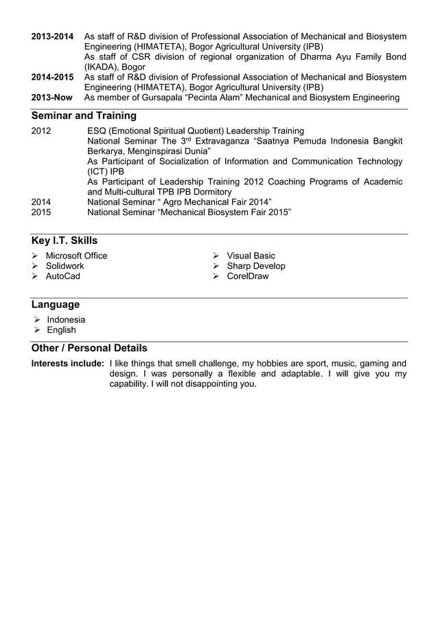 CV Luthfi Dwi Cahyo | PDF