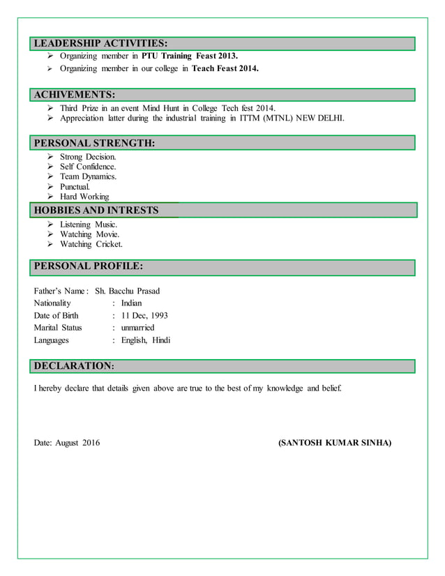 Santosh CV | PDF