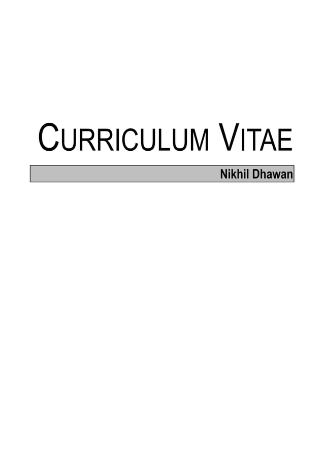 Resume_nikhil dhawan | PDF