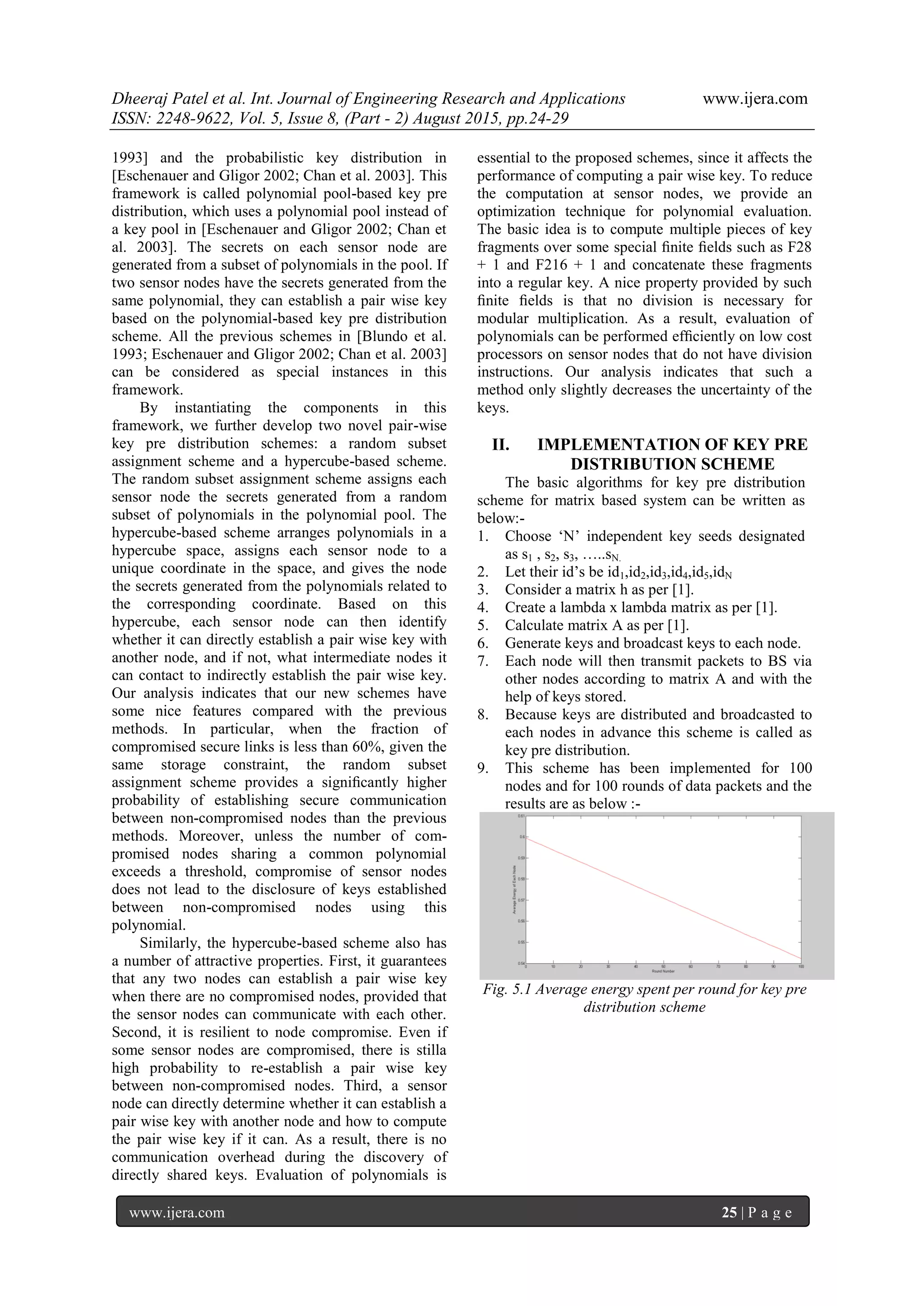 A Modified Pair Wise Key Distribution Schemes and There Effect On Network Performances | PDF