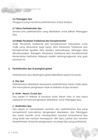 Garis Panduan Perkhidmatan SPA | PDF