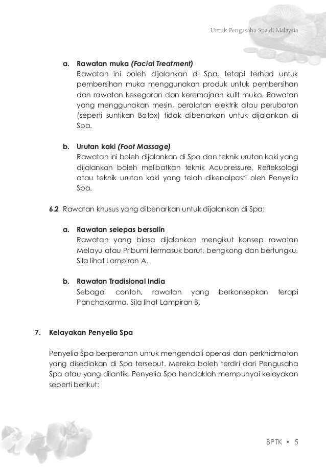 Garis Panduan Perkhidmatan SPA Garis Panduan Perkhidmatan SPA