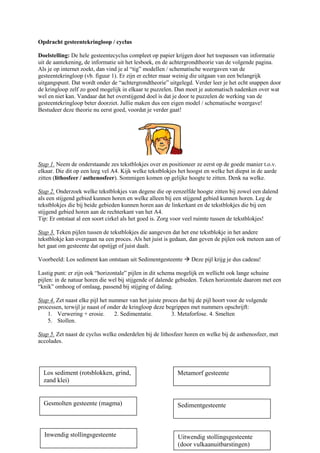 Opdracht gesteentekringloop | PDF