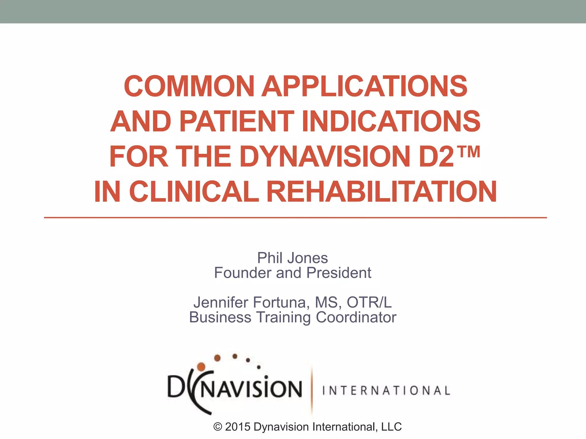 Dynavision D2 for Rehab | PPTX