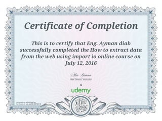 How to extract data from the web using import io | PPT