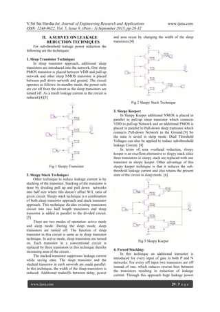 Sub-Threshold Leakage Current Reduction Techniques In VLSI Circuits -A Survey | PDF