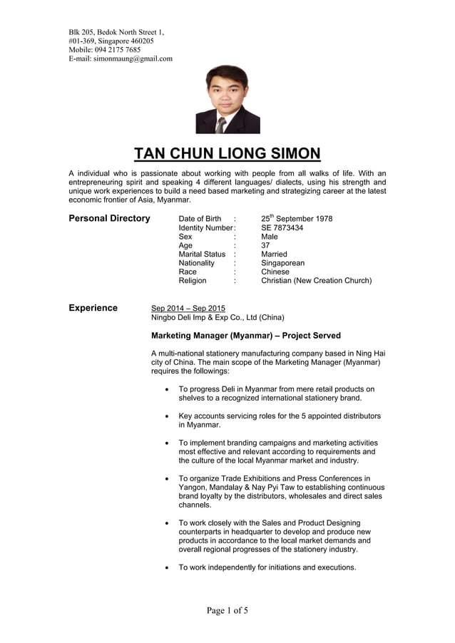 Simon's Resume_2015 | PDF