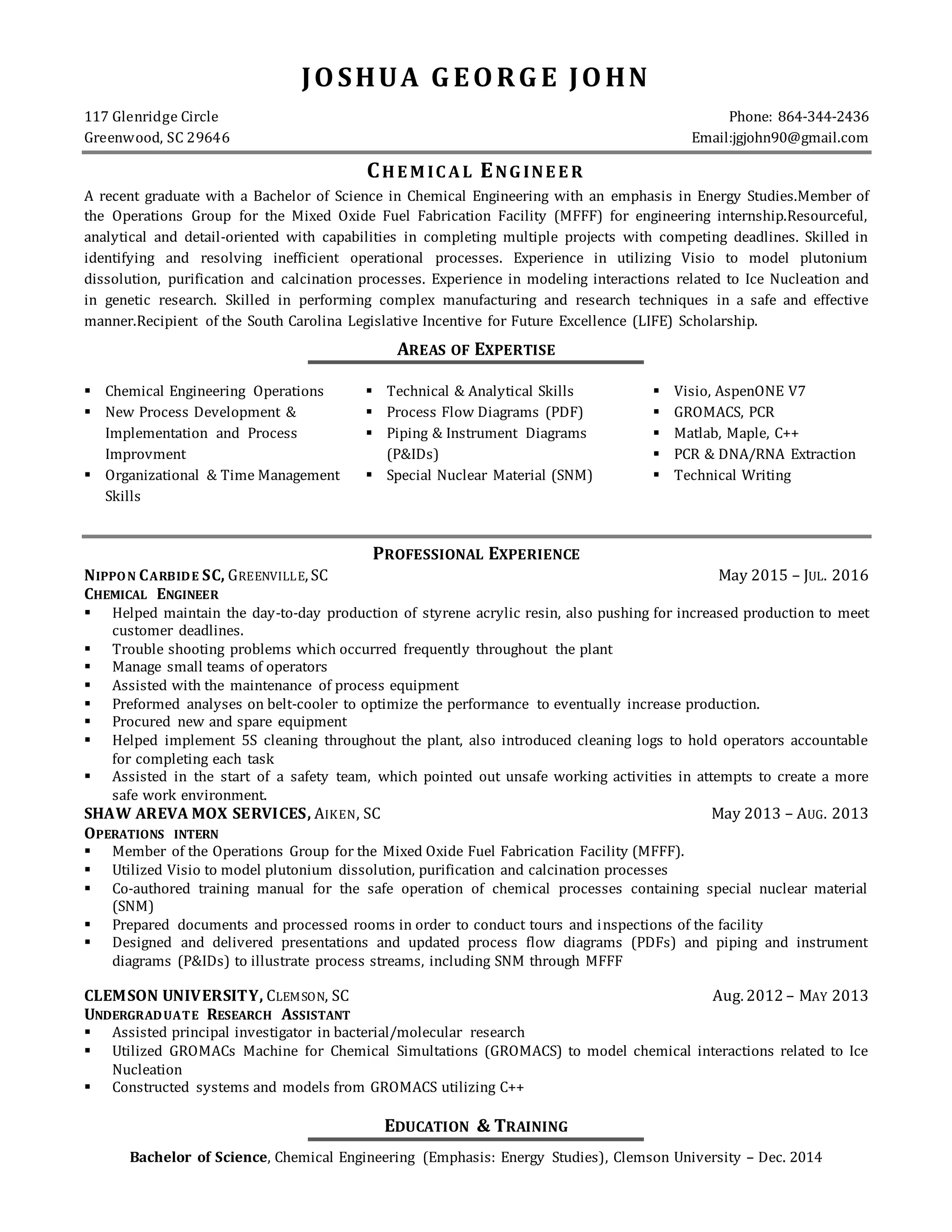Joshua John resume-2 | PDF