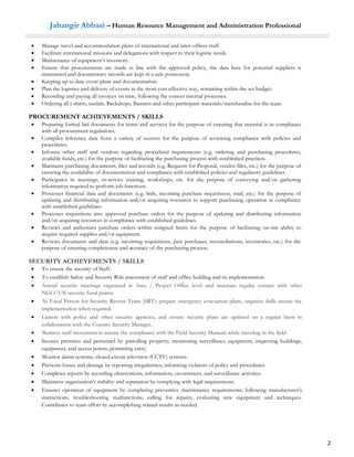 HRM & Administration Professional - JDs of Admin & Logestic Coordinator ...