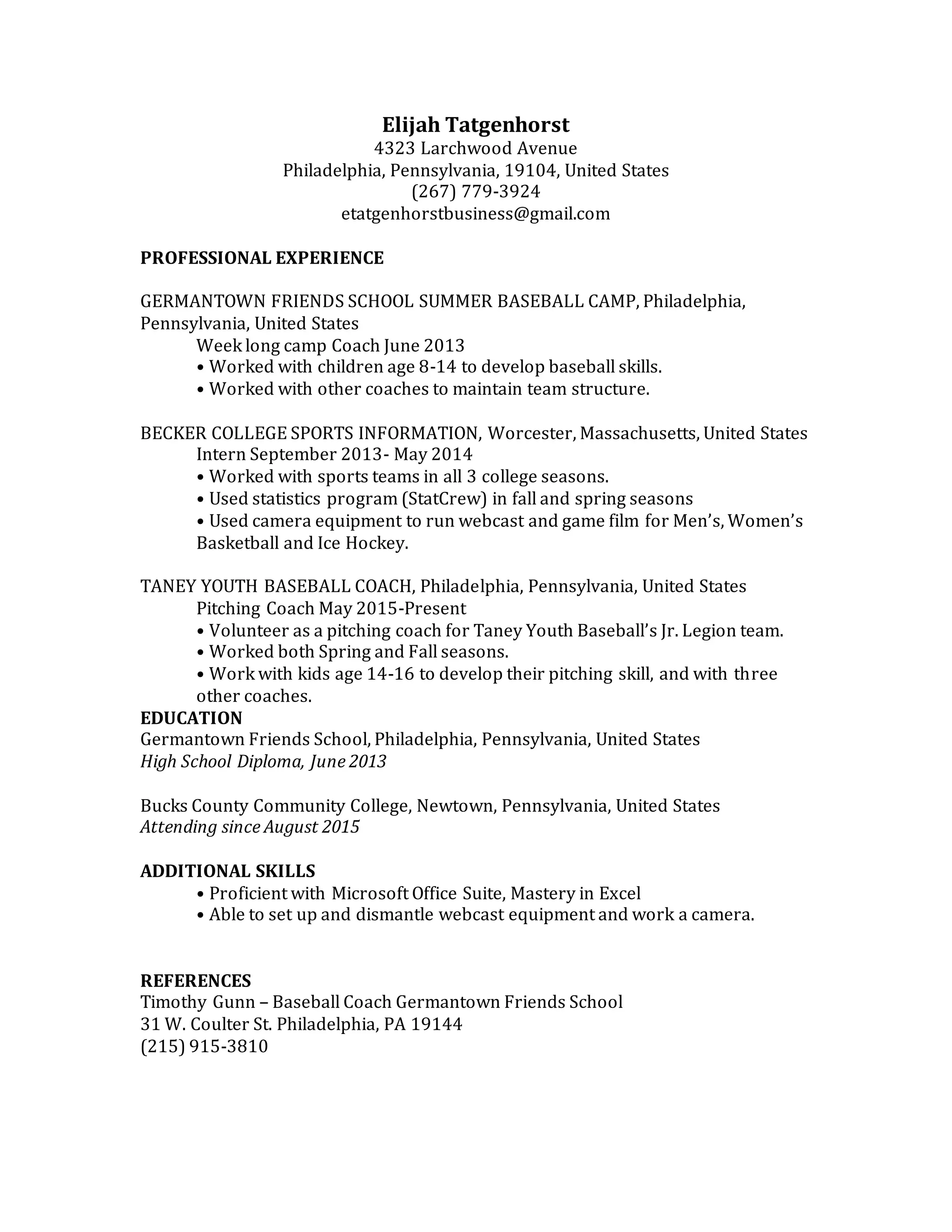 ElijahTatgenhorstResume | DOCX