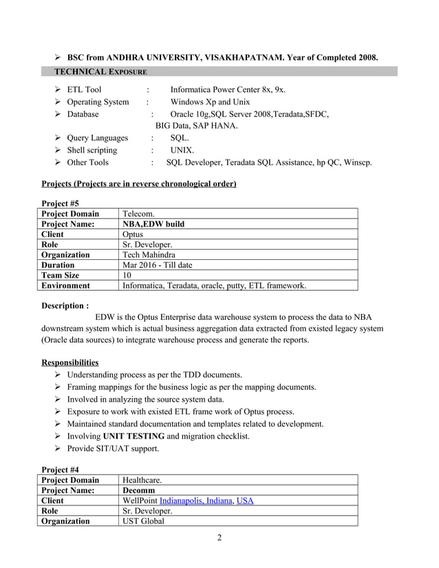 Resume_Informatica&IDQ_4+years_of_exp | DOC | Databases | Computer Software and Applications