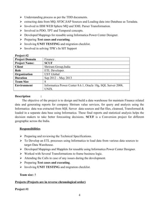 Resume_Informatica&IDQ_4+years_of_exp | DOC | Databases | Computer Software and Applications