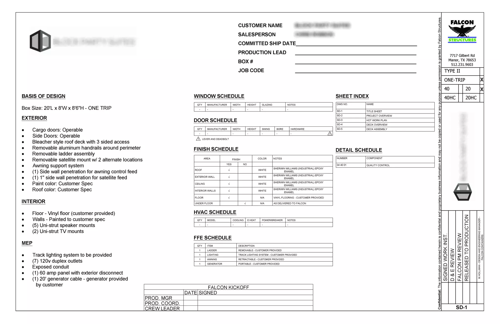 Falcon Shop Drawings - Example | PDF