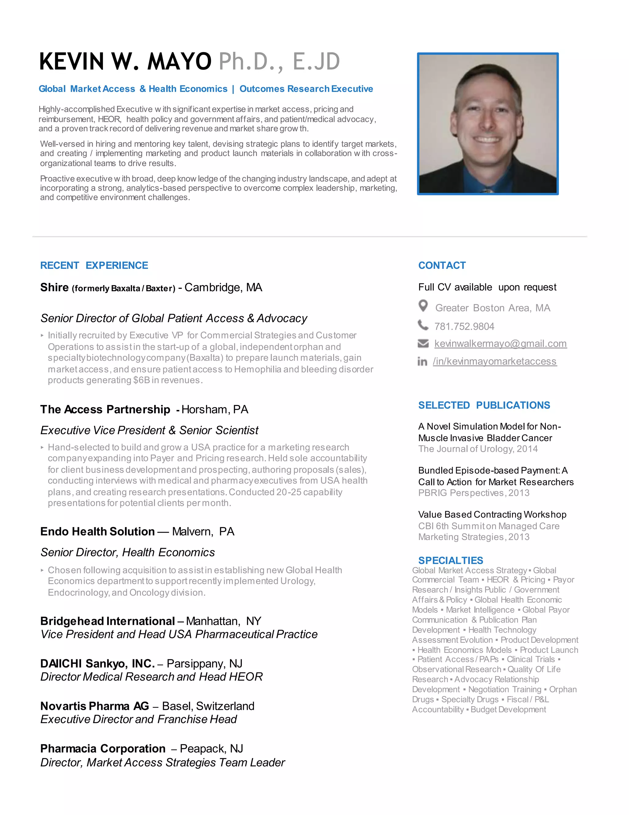 Kevin Mayo - One page resume | DOCX