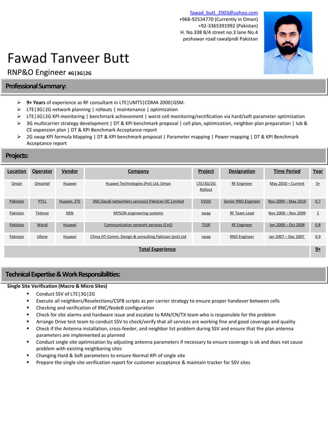 Fawad Tanveer Butt CV | PDF