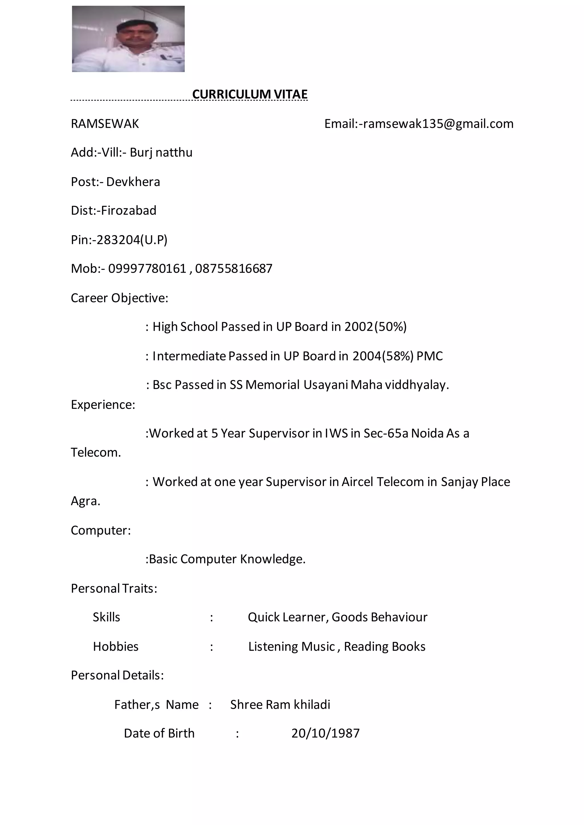 CURRICULUM VITAE (1) | DOCX
