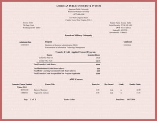 Official Transcript | PDF