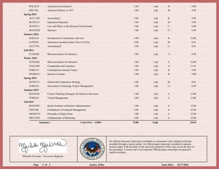 Official Transcript | PDF