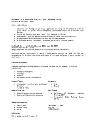 CV-Tanveer ACA | DOCX
