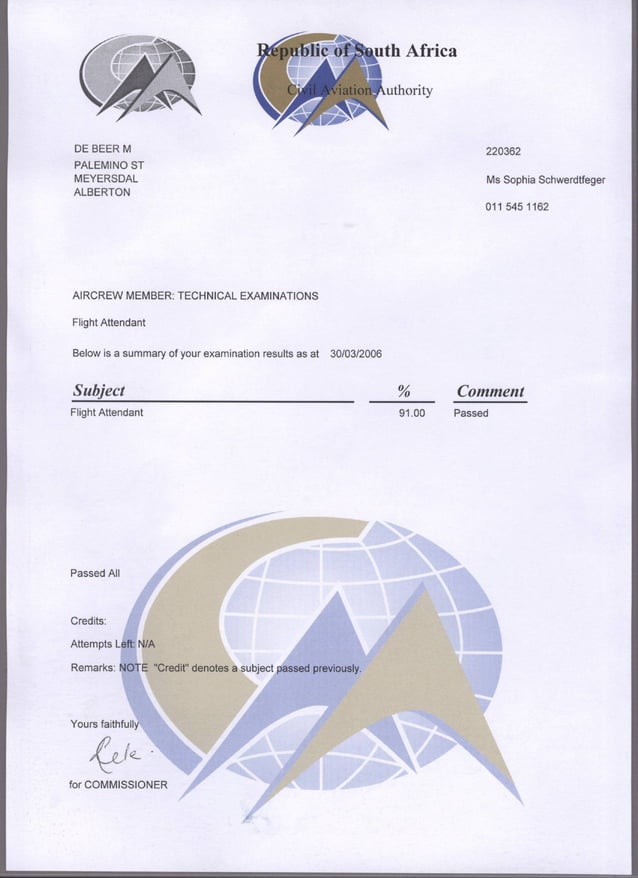 060310 Aviation Certificates (2) | PDF