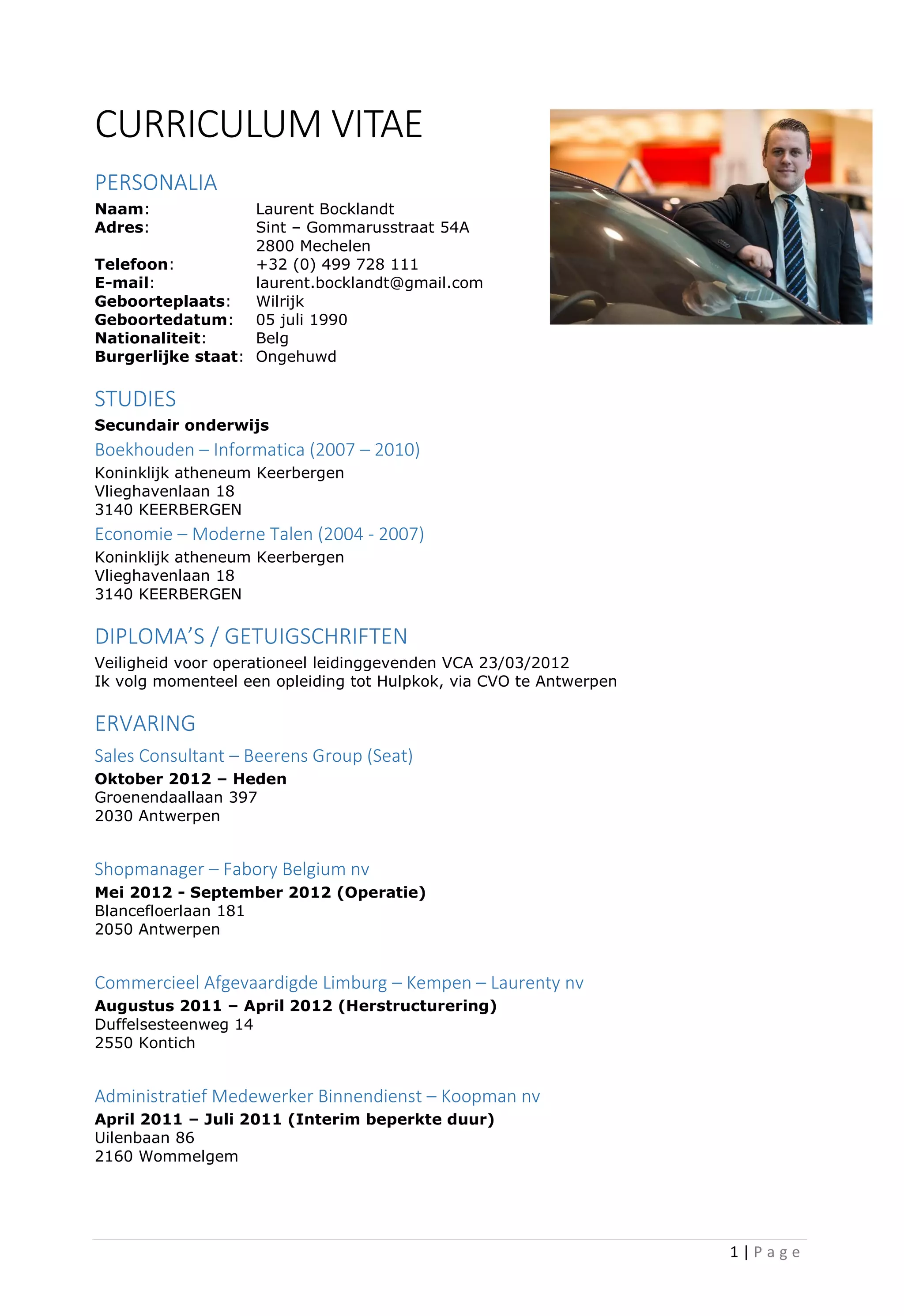 CV Laurent 20160706 | PDF