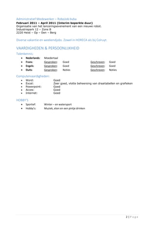 CV Laurent 20160706 | PDF