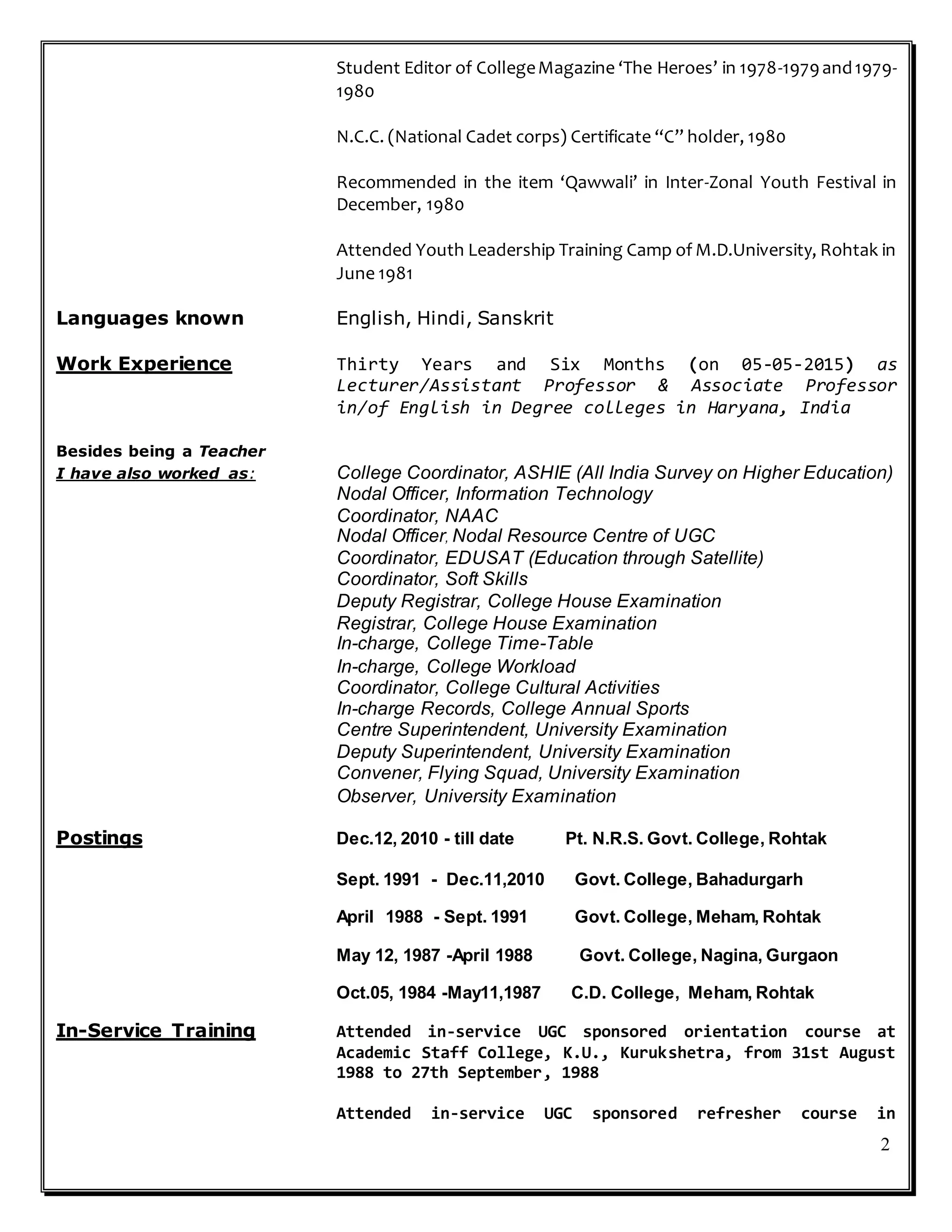 Resume - Virender Singh Rathee | DOCX