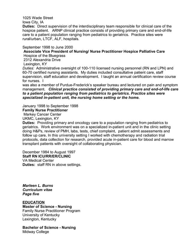 BURNS_CV_January 2016 | PDF