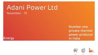 Adani Power Presentation | PPT