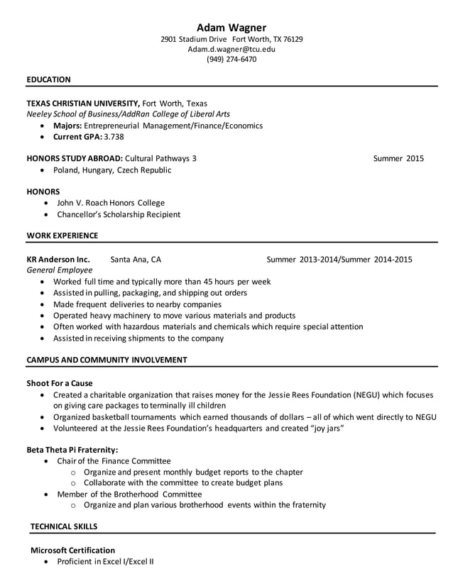 Adam Wagner Resume | DOCX