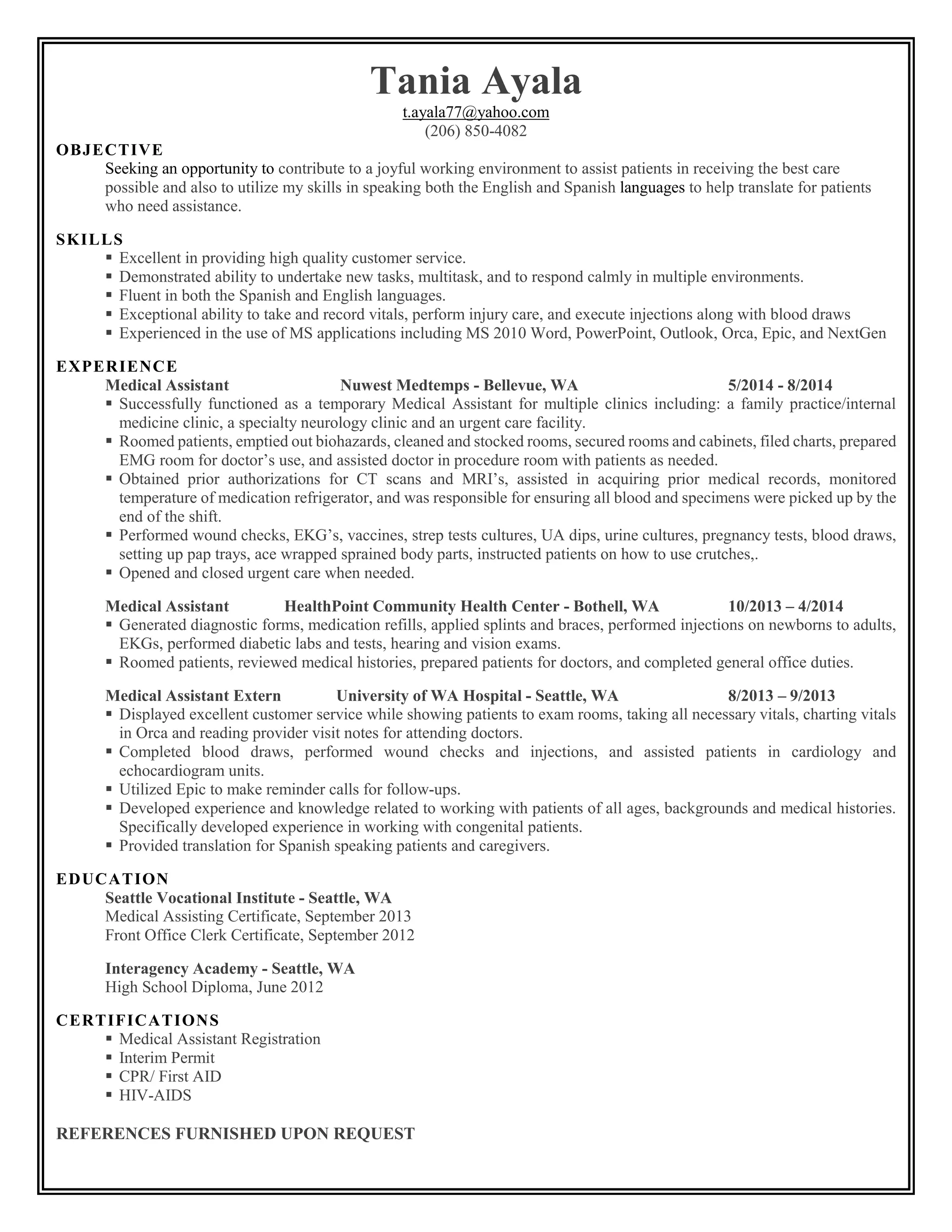 Tania, Resume Edited one | DOCX