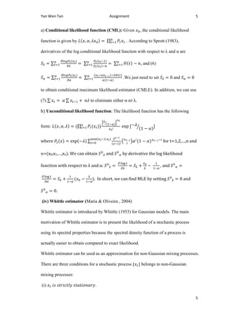 Research Assignment INAR(1) | PDF