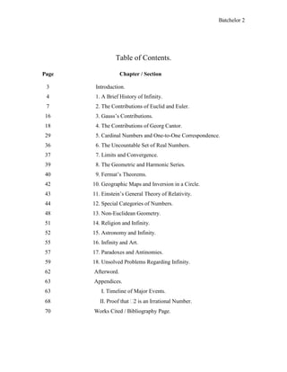 The History and Evolution of the Concept of Infinity | PDF