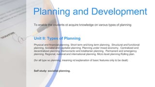 E5E02_unit_II_Types of Planning | PPTX