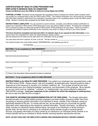 Certification for Employee Health Leave | PDF