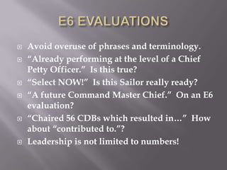 Navy Evaluation and Fitness Report Writing | PPTX