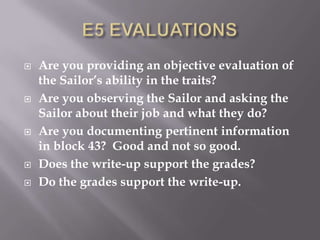 Navy Evaluation and Fitness Report Writing | PPTX