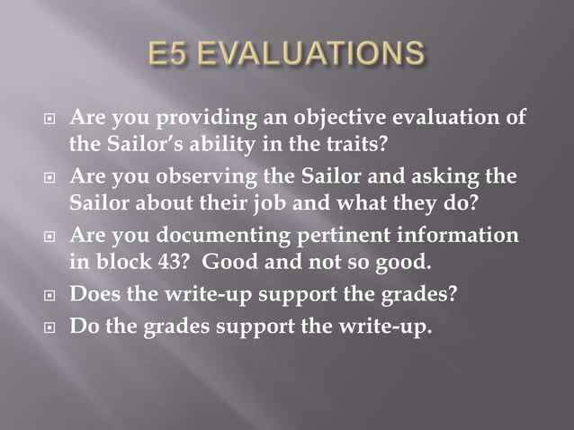 Navy Evaluation and Fitness Report Writing | PPTX