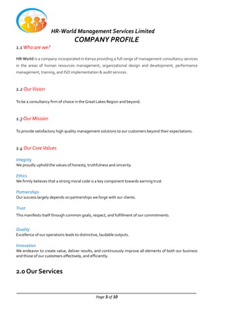 HR-World Company Profile (Full Copy) | DOC