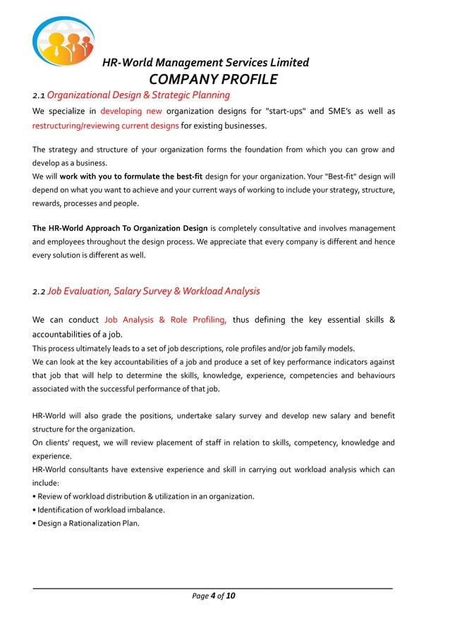 HR-World Company Profile (Full Copy) | DOC